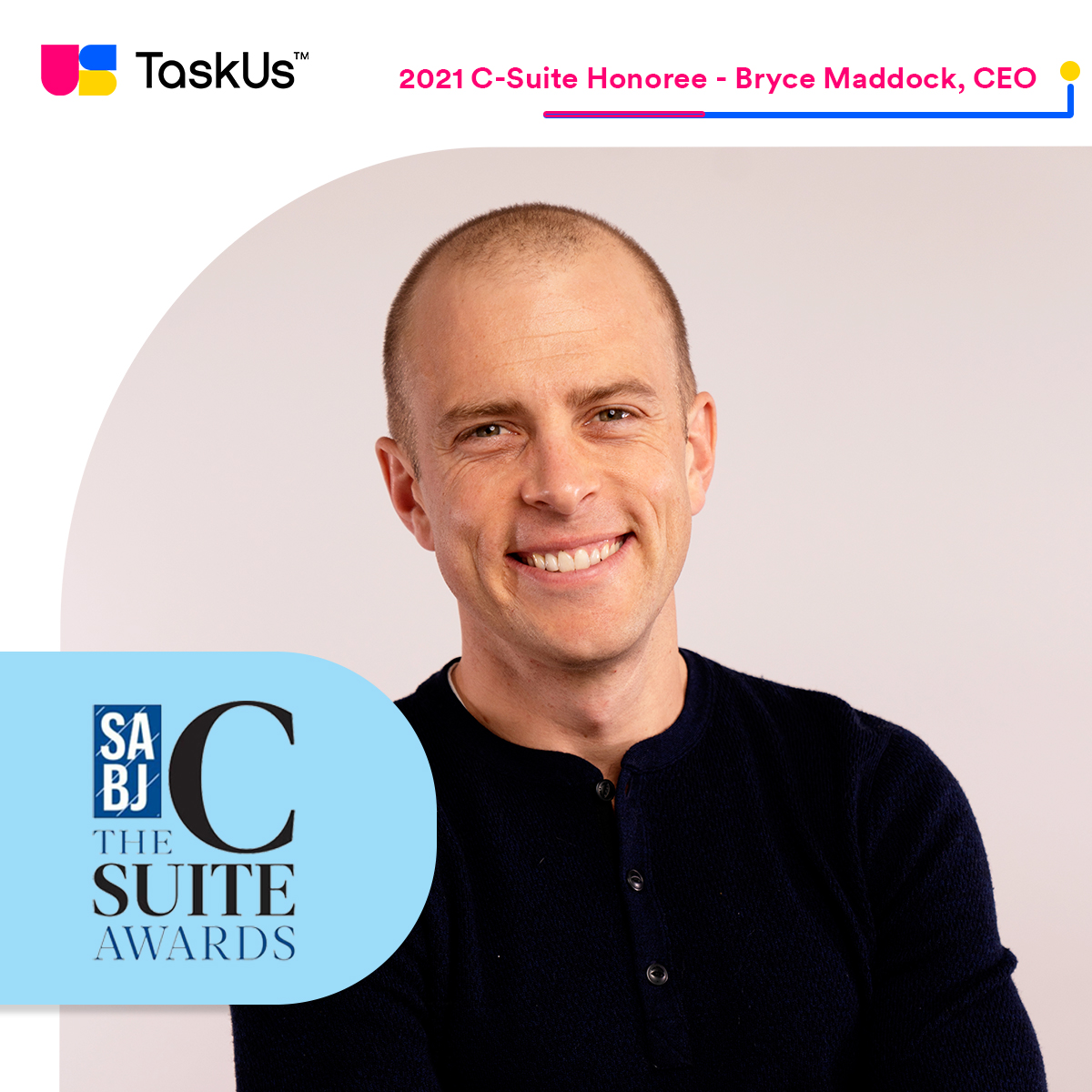 TaskUs CEO Bryce Maddock Recognized by the San Antonio C-Suite Awards ...
